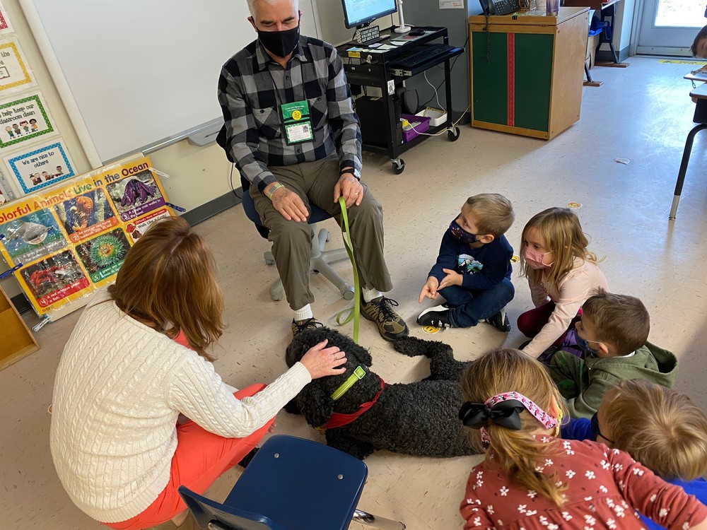 A.W. Becker Service Dog Rocket Visits Pre-K Classroom for a lesson on ...